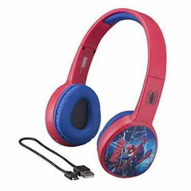 Spiderman Kids Adjustable Headband Bluetooth Headphones with Microphone ...