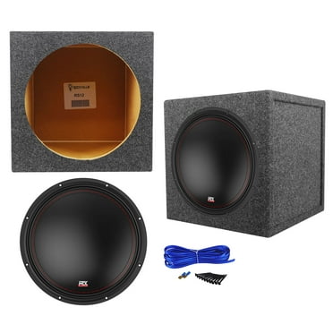 MTX Terminator TN12-02 12” 400 Watt Car Audio Subwoofer+Vented Sub Box ...