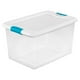 Sterilite 64 Quart Clear Plastic Storage Bin with White Latch Lid, (6 ...