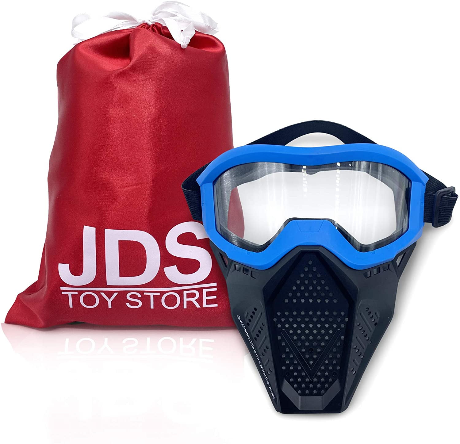 JDS Blue Kids Teens Tactical Face Mask with Bonus Dart Carrying Bag ...