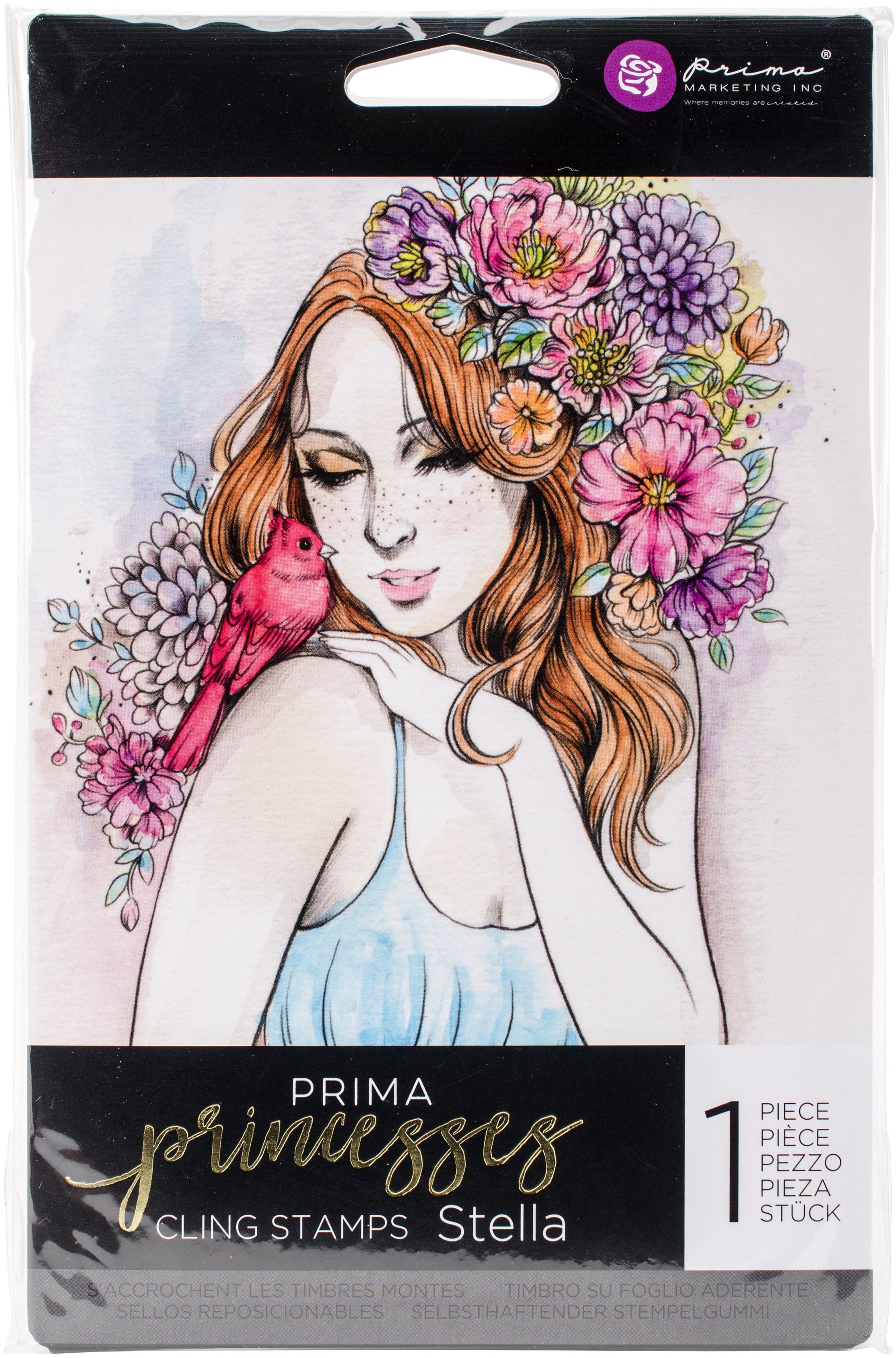 Prima Princesses Cling Stamp 5"X7"-Stella - Walmart.com