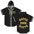 Josiah Queen Watch Your Mouth Hooded Baseball Jersey Short Sleeve Shirt Women Men Crewneck Tee ...