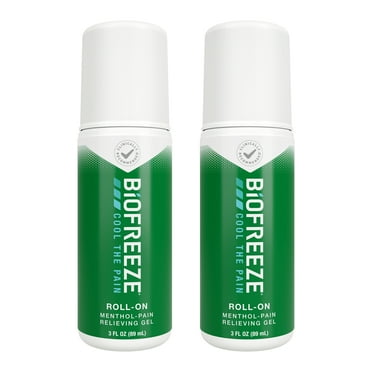 Biofreeze Pain-Relieving Gel Roll-On, 3 FL OZ, Pack of 2, For Muscles ...