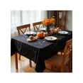 Black Rectangular Tablecloth 84 X 60 Inch – Washable Polyester, Stain ...