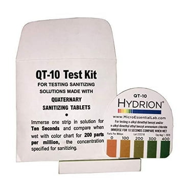 Top Line Test Strips, Chlorine Sanitizer Test Strips 0-500 ppm, Food ...