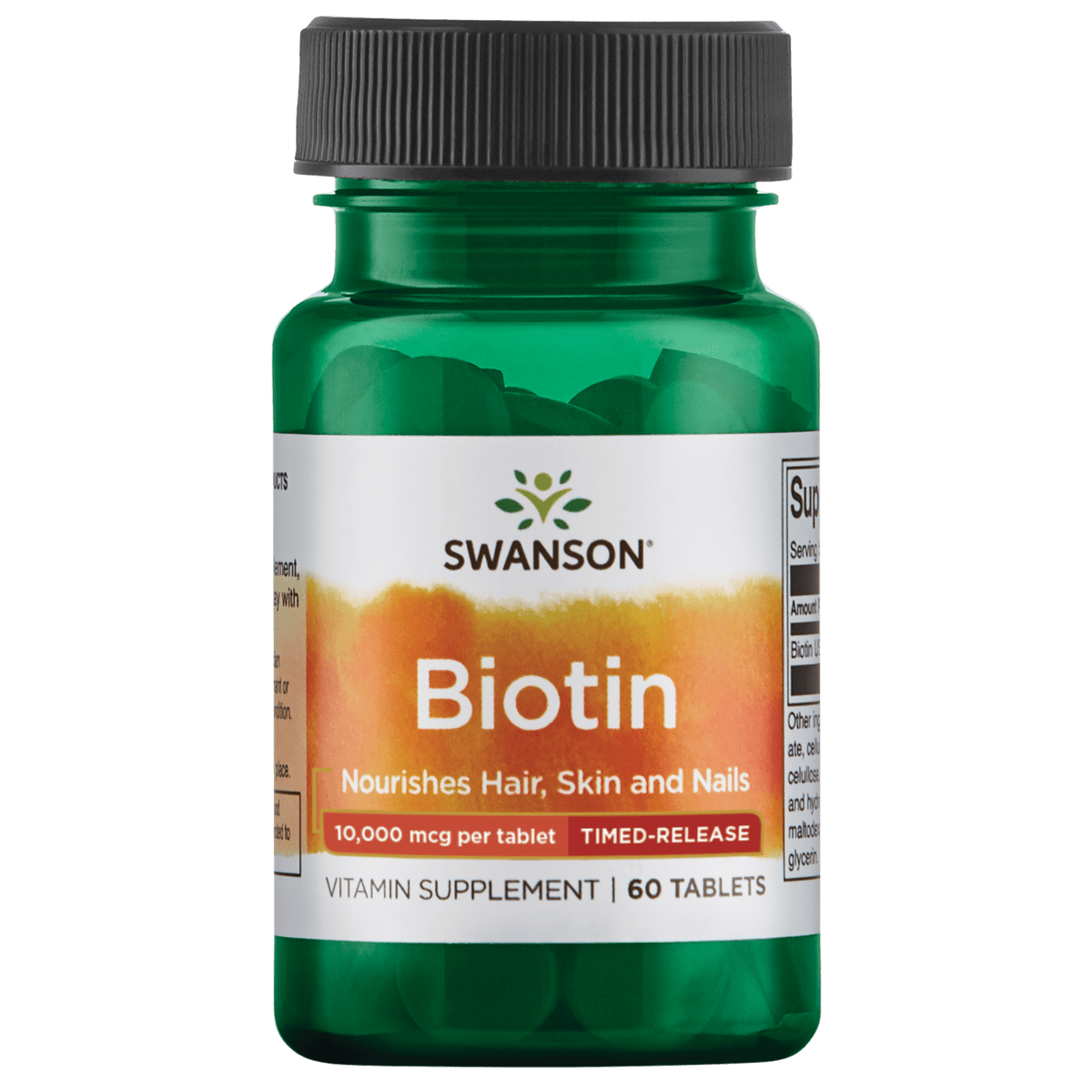 Swanson Biotin - Timed-Release 10,000 Mcg 60 Tablets - Walmart.com