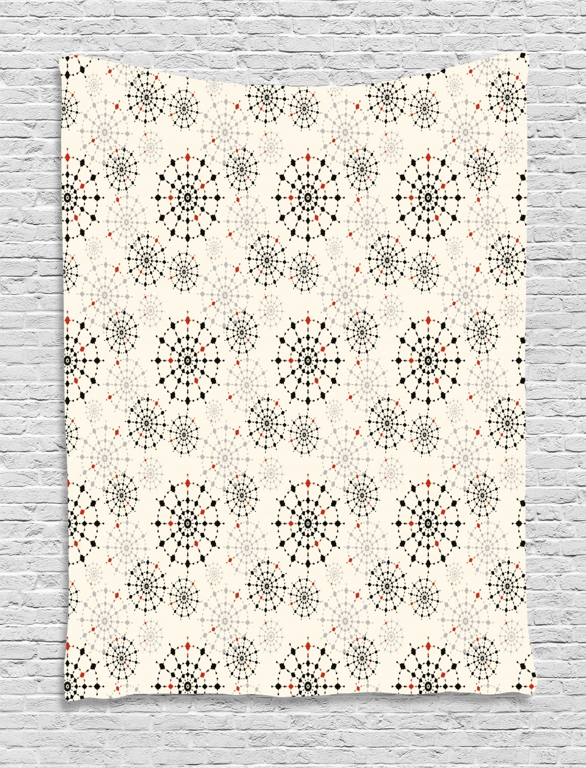 Modern Decor Tapestry, Abstract Arabic Indian Tribal Ethnic Decor with ...