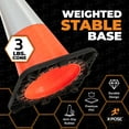 Xpose Safety 18 Inch Orange Traffic Cones with 6" Collar, Multipurpose ...