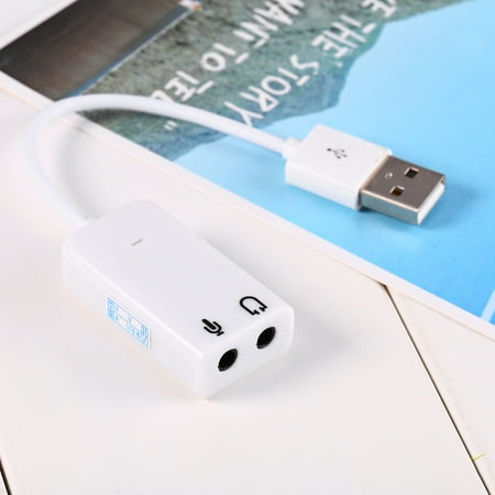 White USB 2.0 Channel Virtual 7.1 Effect Xear 3D Audio Sound Card Adapter For XP | Walmart Canada