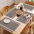 Farmhouse Berry Cotton Linen Placemats Set of 12, Black Buffalo Plaid ...
