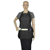 DALIX Commercial Kitchen Apron, Black, 3 Pockets, Adjustable Waist Tie ...