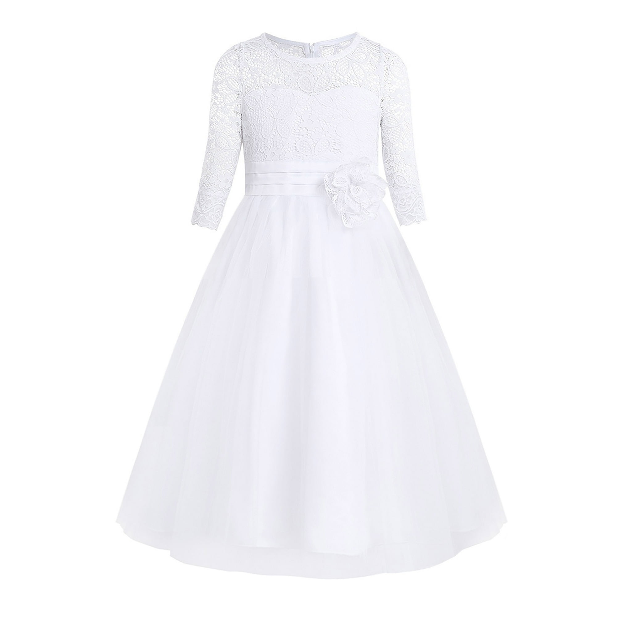 Click here for Xnihocha Kids Girls Floral Lace Pageant Dress Wedd... prices