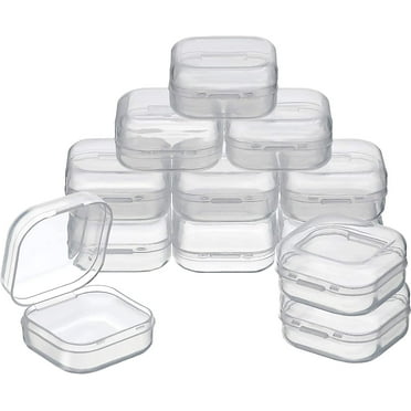 Racing Butterfly 10PCS Mini Storage Box Transparent Square Plastic Box Empty Case for Jewelry ...
