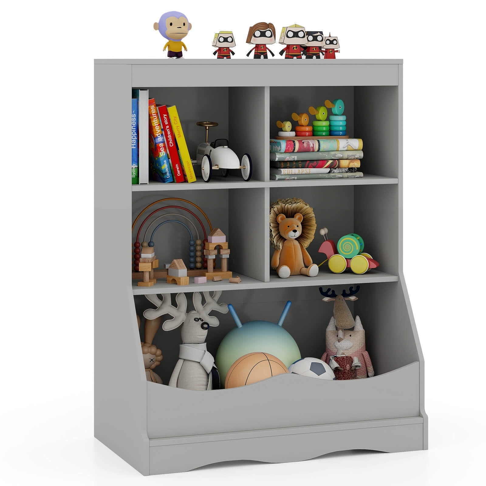 Click here for Costway 34.5 Kids Bookshelf 5 Cube Open Storage Sh... prices
