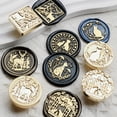 Brass Head Waxed Seal Stamp Series Sealing Waxed Stamp for Card ...