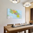 Costa Rica Map Poster Poster Cool Artworks Painting Wall Art Canvas ...