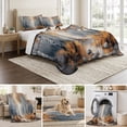 Twin Quilt Bedding Set Abstract Autumn Forest Natural Scene Breathable ...
