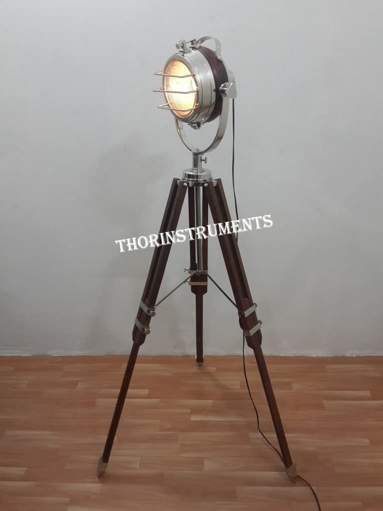 Designer Hand Made Spot Light Study Room Lamp With Wooden Tripod Stand ...