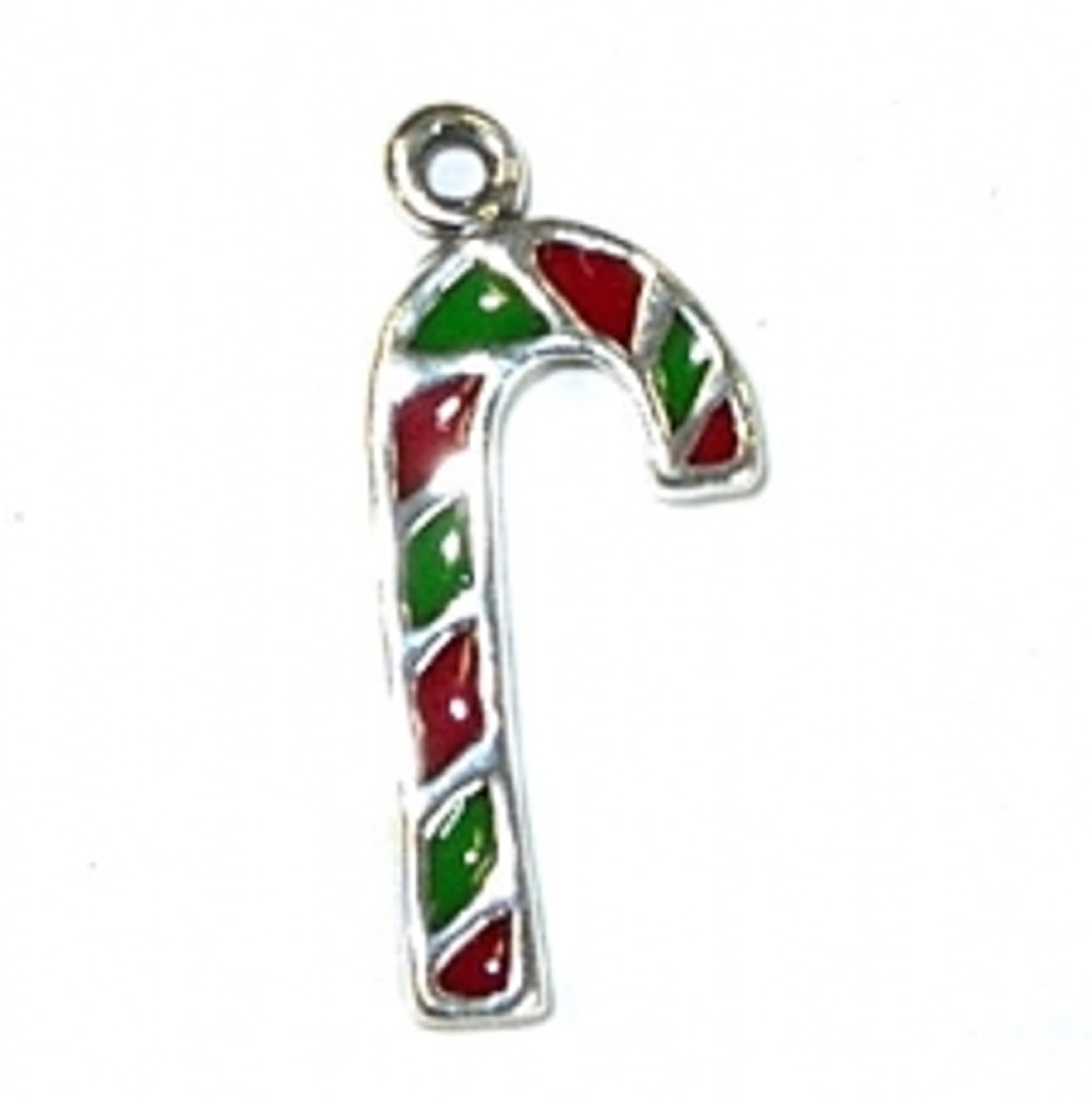 Sterling Silver 18" .8mm Box Chain Red And Green Striped Christmas ...