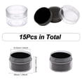 15 pc Round Jewelry Plastic Loose Diamond Storage Box with Black Sponge ...