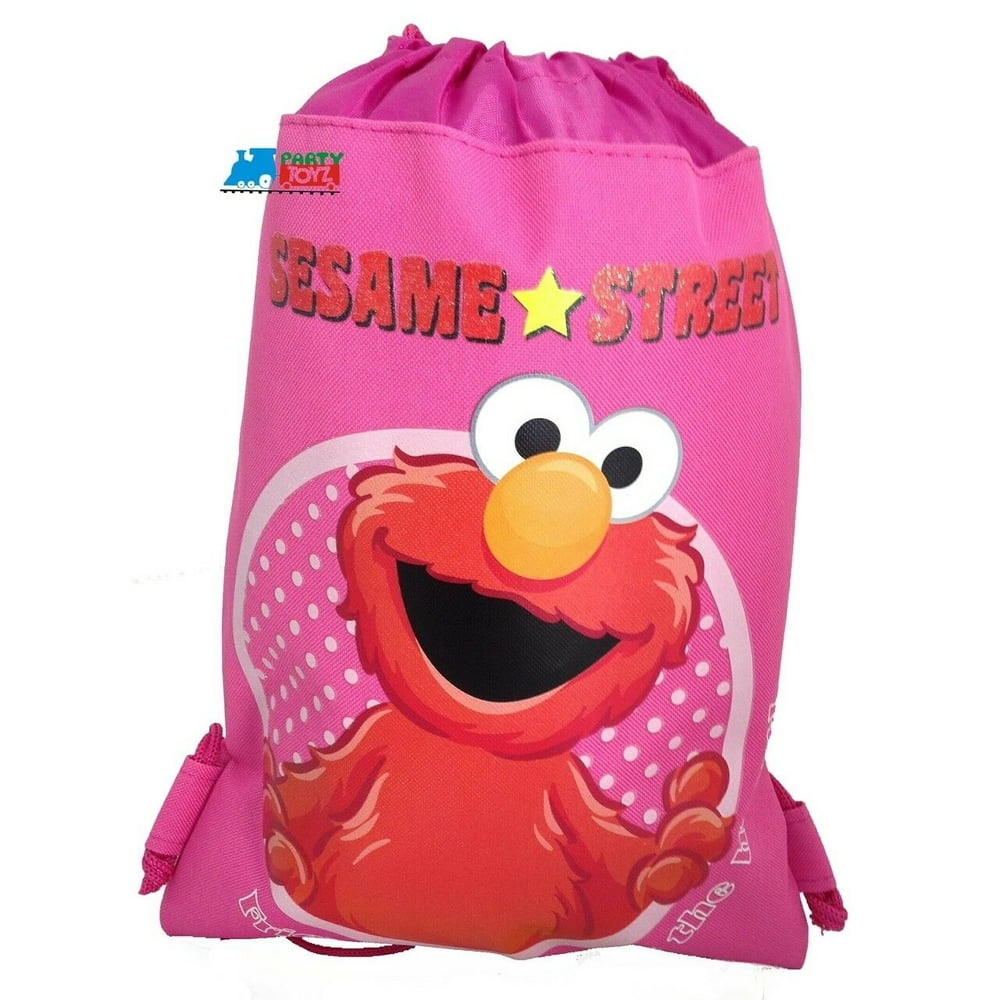 Sesame Street - Drawstring Bag - Elmo - Pink - 13" X 11" - Walmart.com ...