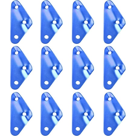 SHAR Blue - 12 Pieces Aluminum Alloy Camping Rope Tensioner Guyline ...