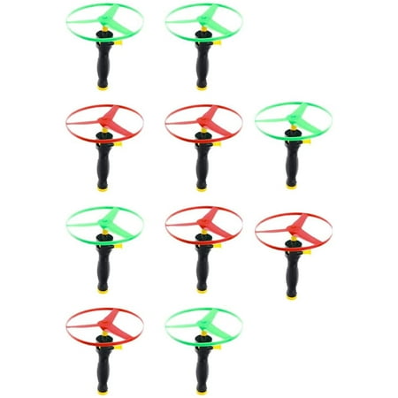 HTCM Kids Flying Toys Pull String Flying Disc Pull Cord UFO Flying ...