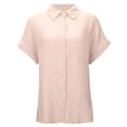 Djtdsds Girls Solid Color Classic Button Down Shirt Soft Breathable ...