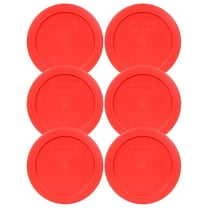 Pyrex 7402-PC 2-Pack Blue Round Plastic Replacement Lid Cover for 7-Cup ...