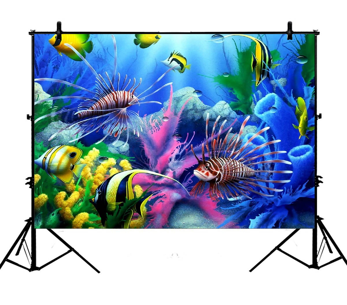 GCKG 7x5ft Fish World Photography Backdrop,Fish Refreshing Submarine ...