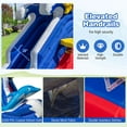 Gymax Inflatable Water Slide Park w/ Slide 2 Splash Pools Climbing Wall ...