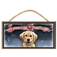 Yellow Lab (Labrador Retriever) Dog "Season's Greetings" Dog Sign ...