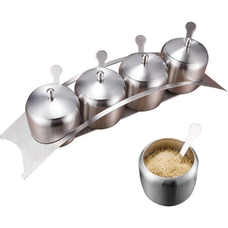 WEIS Condiment Pots Seasoning Box Spice Jars Containers Stainless Steel ...