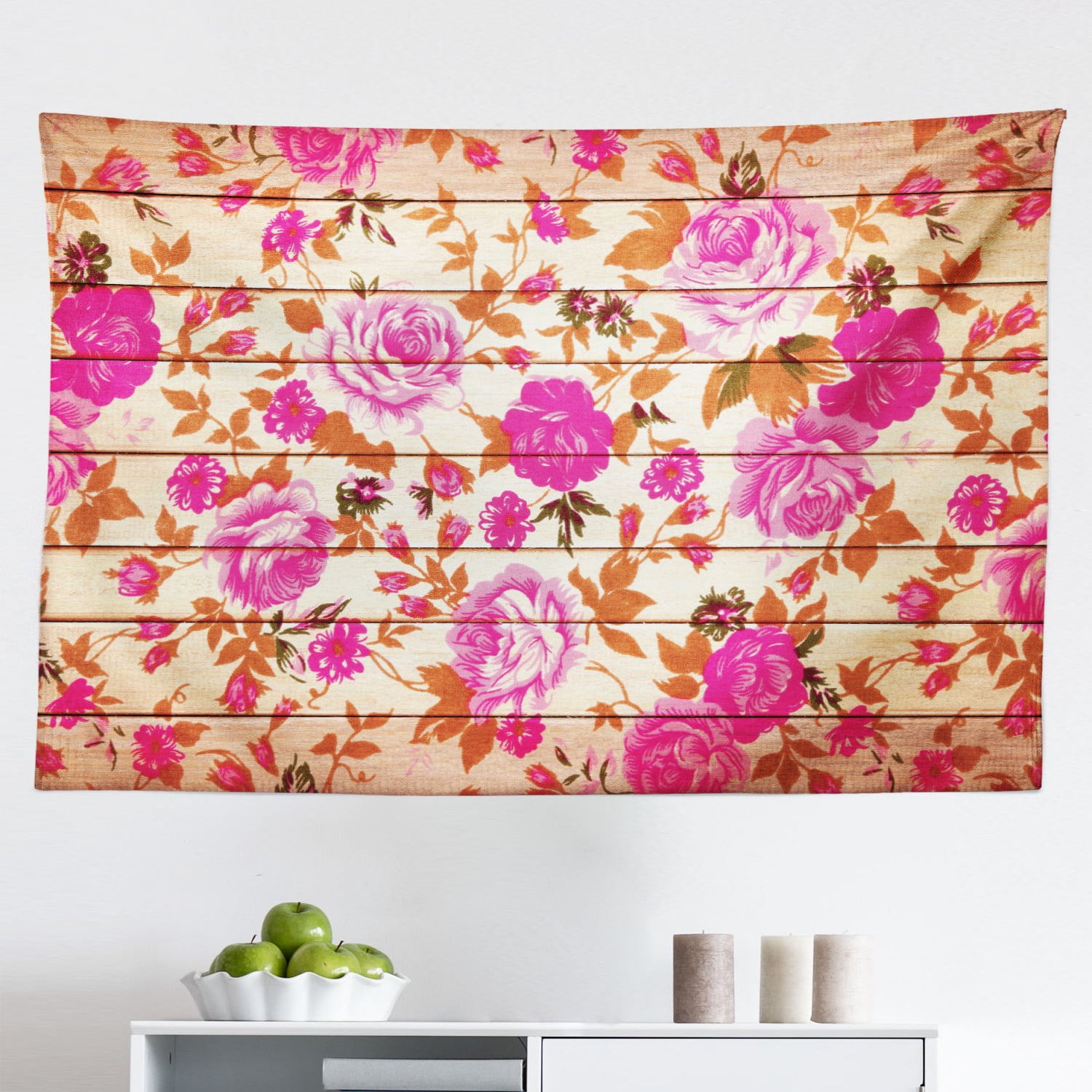 Rose Tapestry, Roses Illustration in Watercolor Painting Effect Ornate ...