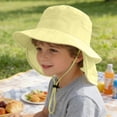 Byoo Boy Neck Flap Sun Protection Bucket Hat Wide Curved Brim ...
