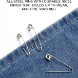 Estbridge Set of 100 Extra-Large 1-3/4” Silver Safety Pins Fastener ...