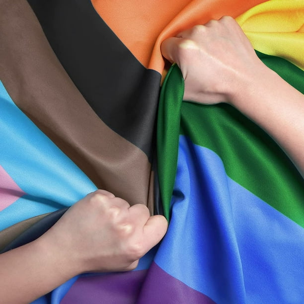 Anley Rip Proof Technology Double Sided 3 Ply Progress Pride Flag 3x5