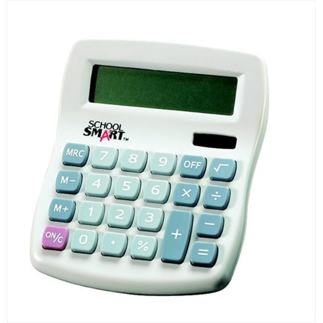 School Smart 8-Digit LCD Dual Power Calculator, 4-1/4 x 1-1/8 x 5 ...
