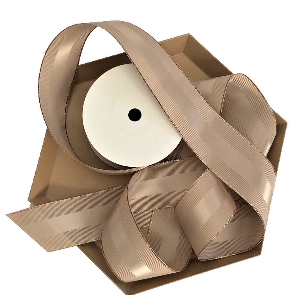 Tan & Rose Gold Grosgrain Ribbon 1 1/2 inch, 10 Yards | Premium Fabric ...