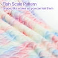Catalonia Plush Mermaid Tail Blanket for Toddler Girls, Fish Scales ...
