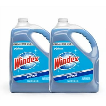 Windex Original Glass Cleaner Refill, Streak-Free Shine, 1 Gallon (128 ...