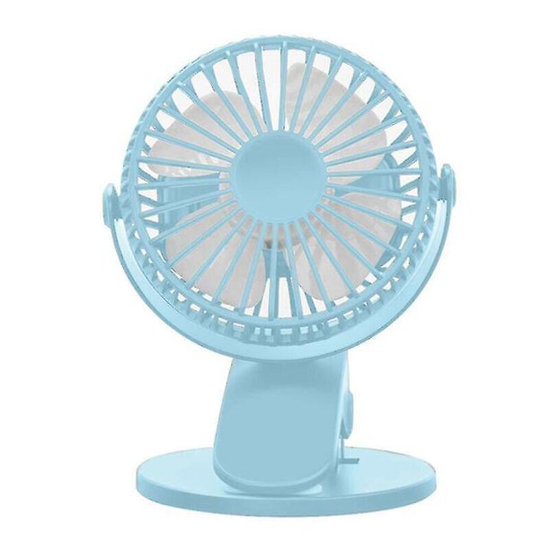 Desk pedestal fans blue usb rechargeable clip table fan mini portable ...