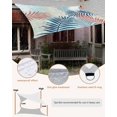 Blue Red Beige Palm Leaves Sun Shade Sail 12' x 16', Summer Botanical ...