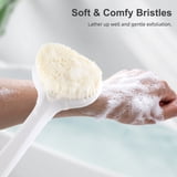 17" Long Handle Back Scrubber for Men and Women Medium-Hard Bristles ...