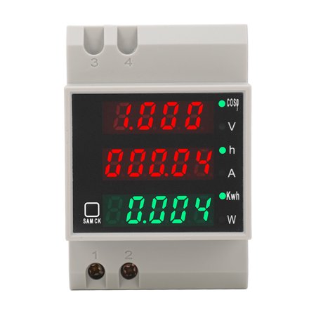 DIN Rail Power Meter,AC80‑300V 100A DIN Rail AC Voltage Meter DIN Rail ...