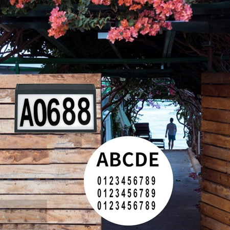 House Number Doorplate Digital Solar Address Signs Door Number Digits A ...