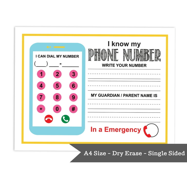 Emergency Phone Numbers List For Kids
