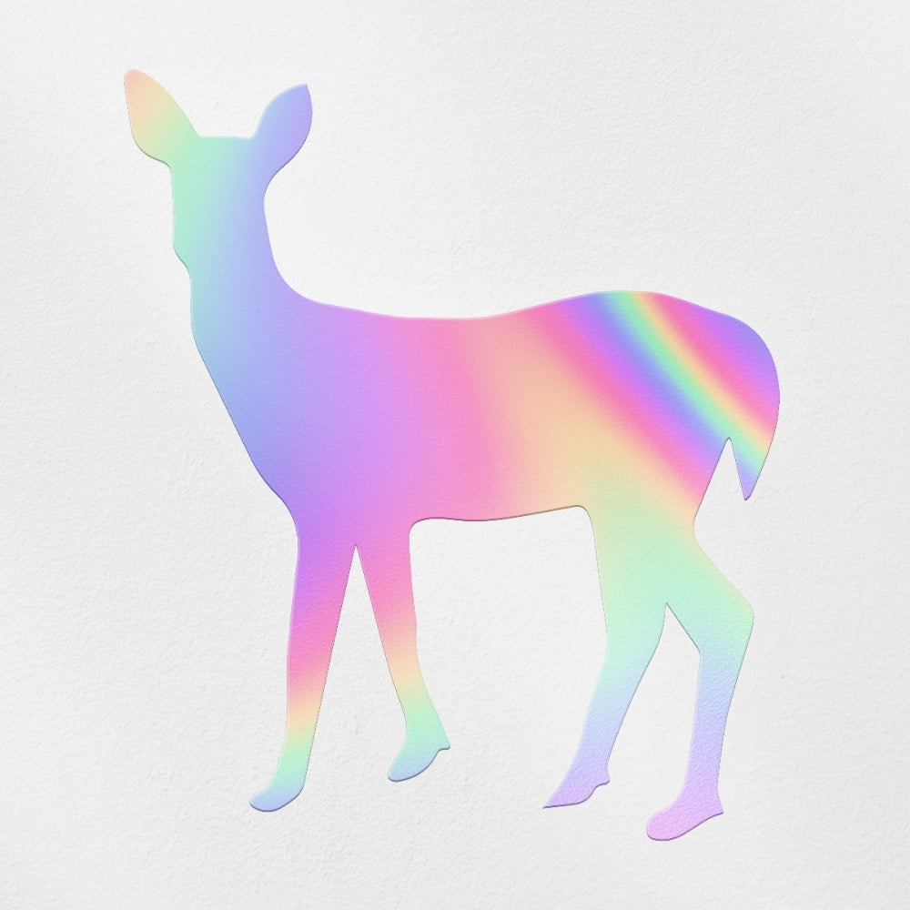 Transparent Decal Stickers Of Reindeers And Antlers Deer 01 (Hologram ...