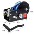 3500LBS Hand Winch with 32.8ft Strap, 2-Speed Gear & Two-Way Ratchet ...