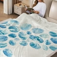 Chilfamy Blue Pebble Scatter Fuzzy Bedding for the Couch, Cozy Air ...